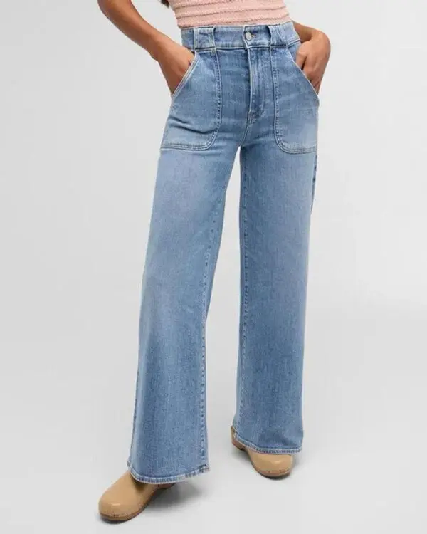 FRAME Modern Pocket Wide Leg Jeans