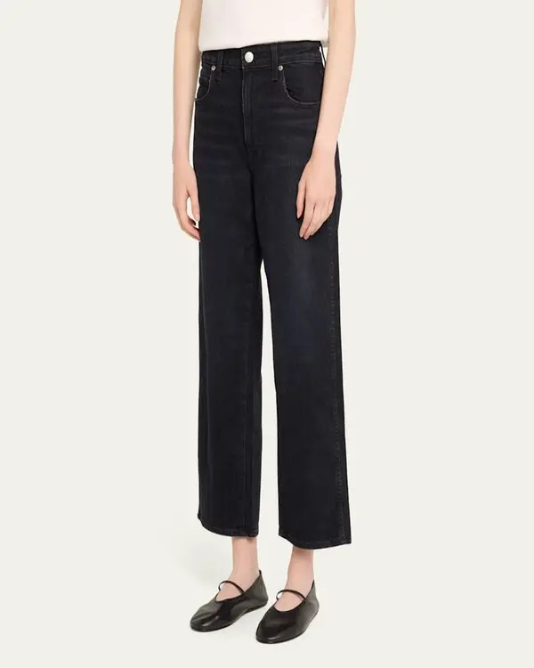 AMO Billie Wide-leg Cropped Jeans