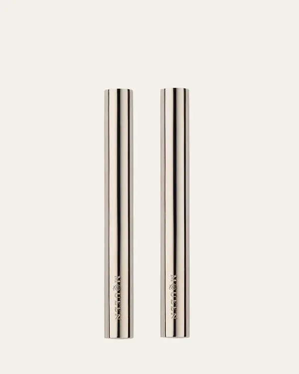 Alexander McQueen Logo Cross Bar Earrings