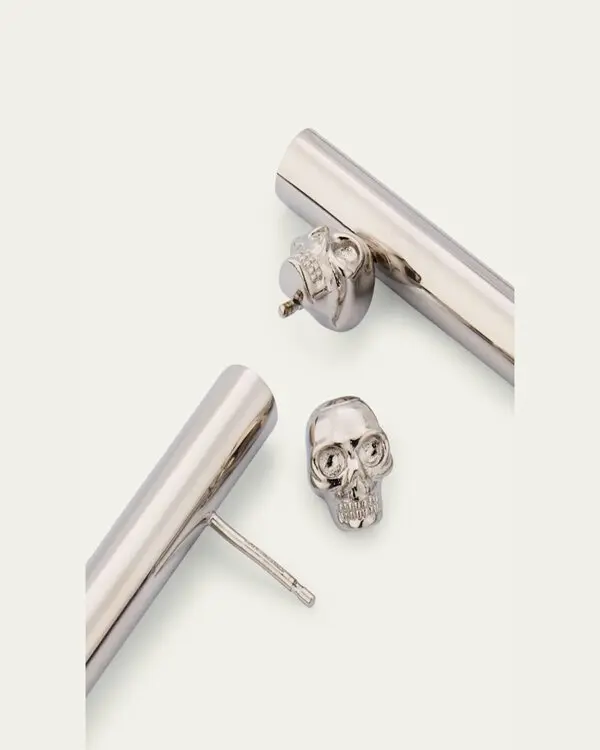 Alexander McQueen Logo Cross Bar Earrings