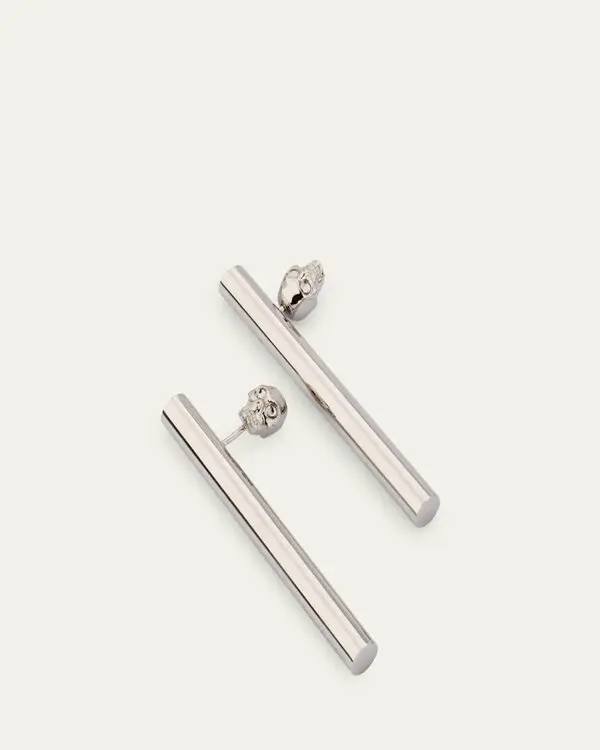 Alexander McQueen Logo Cross Bar Earrings