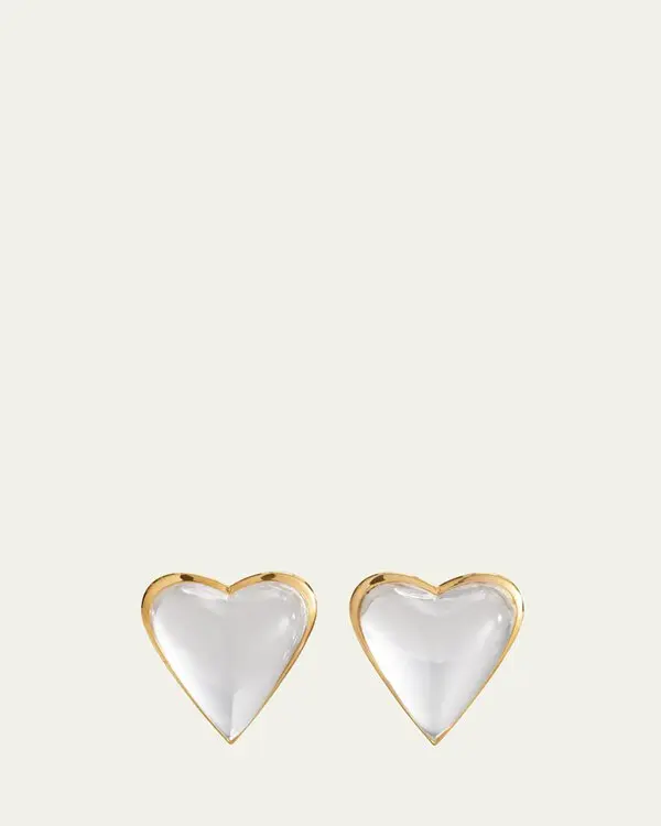 Alaïa Heart Bombe Earrings - Transparent