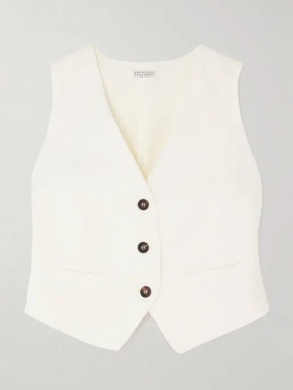 Brunello Cucinelli Cotton-blend Tweed Vest