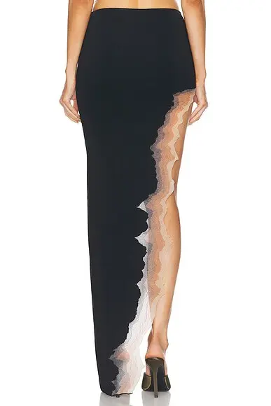 GRACE LING Flame Slit Maxi Skirt