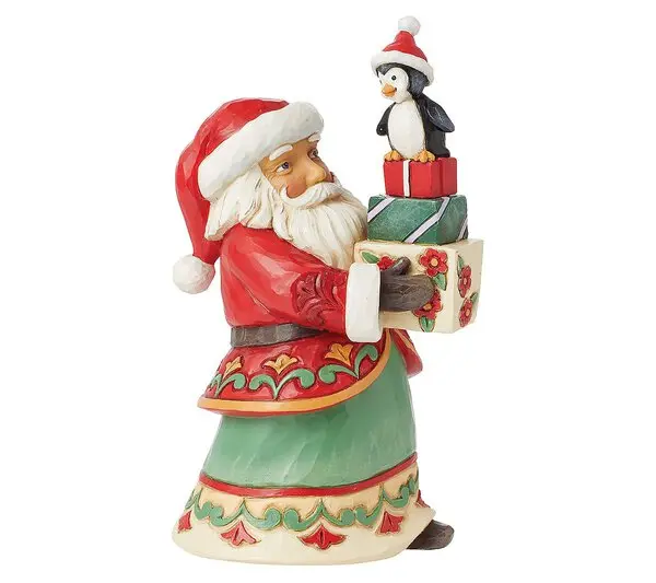 JIM SHORE Pint Santa With Presents Fig - One-color
