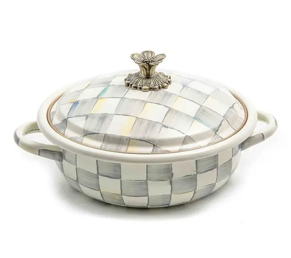 MACKENZIE-CHILDS Sterling Check Medium Casserbo E - One-color