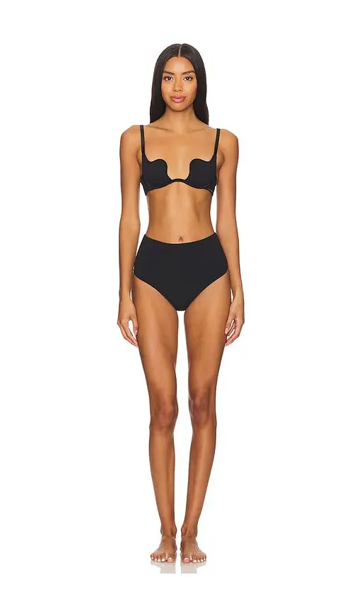 FLEUR DU MAL Le Stretch Micro U-plunge Bra - Black