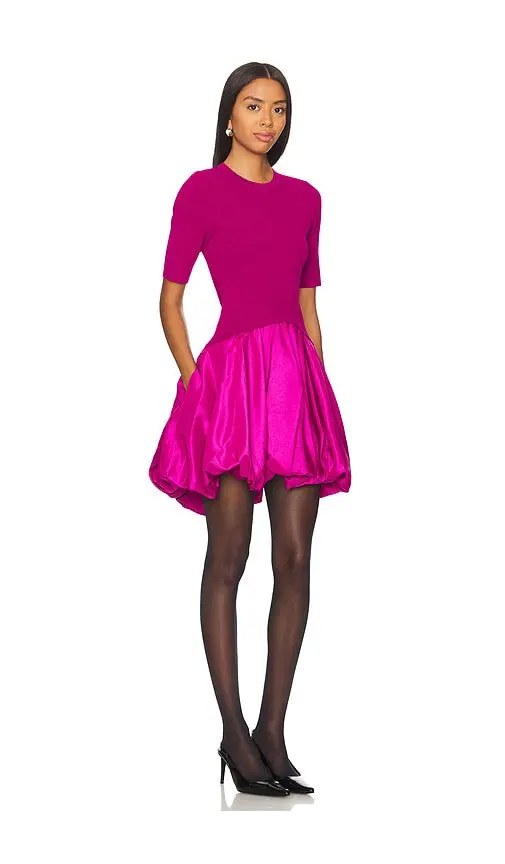 Simkhai Kenny Bubble Mini Dress - Magenta