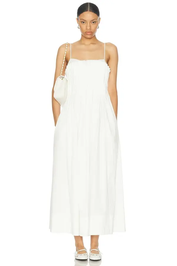 Lpa Annalie Midi Dress - White