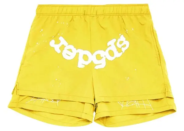 SP5DER Logo Sweatshorts - Yellow