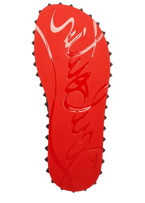 CHRISTIAN LOUBOUTIN Super Loubi Embellished Rubber Flip Flops