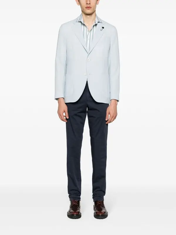 LARDINI Striped Single-breasted Blazer