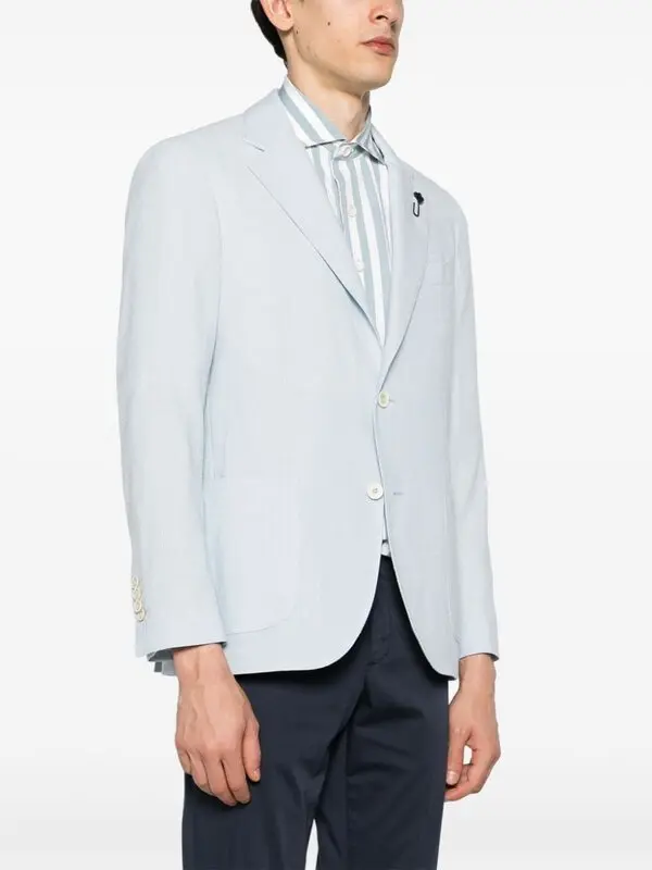 LARDINI Striped Single-breasted Blazer