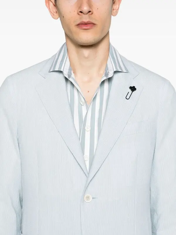 LARDINI Striped Single-breasted Blazer