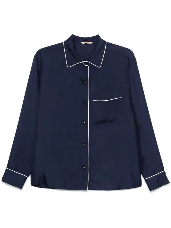 Barena Venezia Piped-trim Silk Shirt