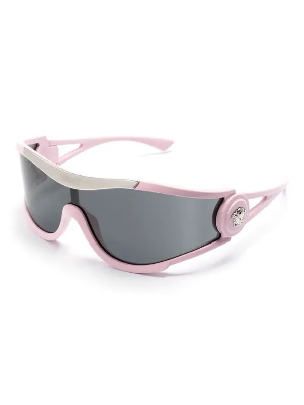 Versace Medusa Medallion Shield Sunglasses - Pink