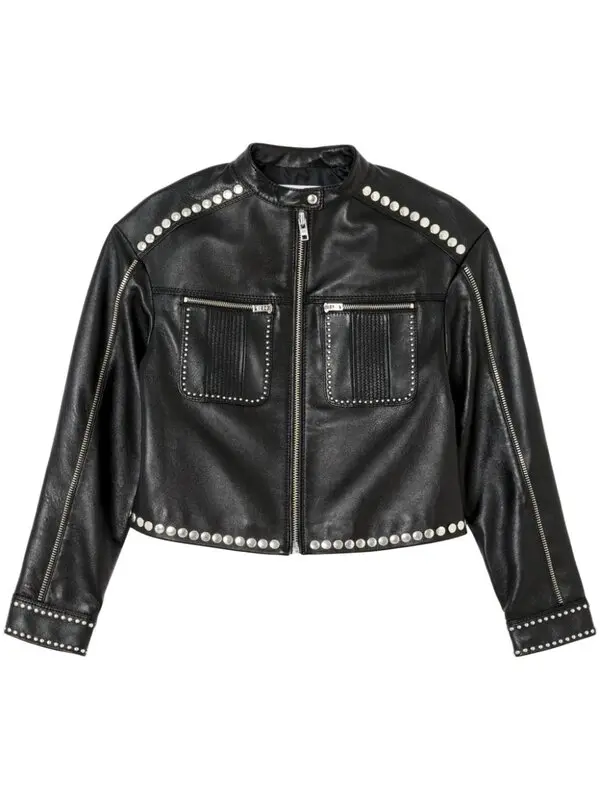 RE/DONE Stud-embellished Biker Jacket