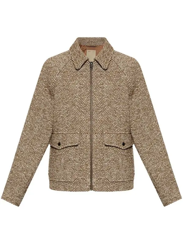 Woolrich Herringbone-pattern Jacket - Brown