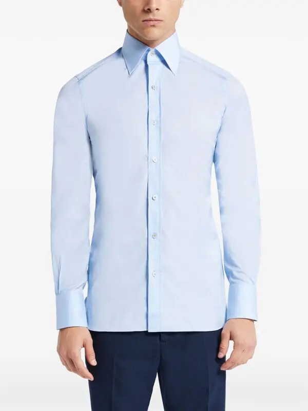 TOM FORD Cotton Shirt - Blue