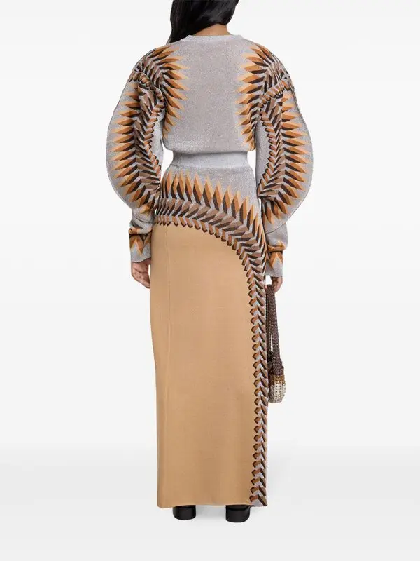 Rabanne Lurex-jacquard Long Skirt