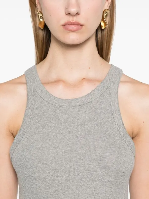 TOTEME Curved Ribbed Tank Top