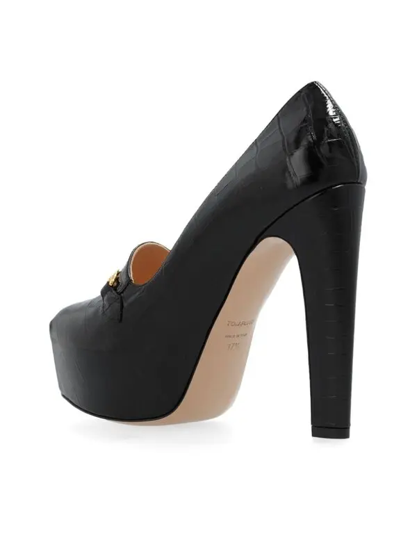 TOM FORD 135mm Whitney Croc-embossed Platform Pumps