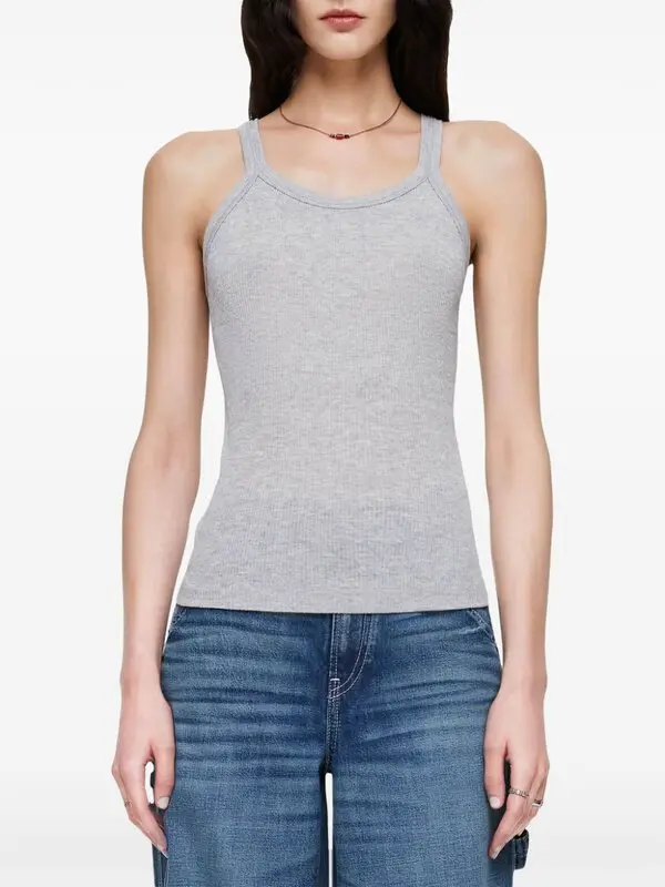 RE/DONE Ribbed Knit Tank Top - Grey