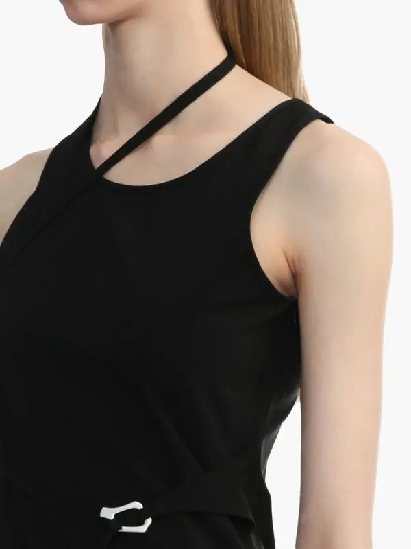 HELIOT EMIL Strap-detail Draped Top - Black