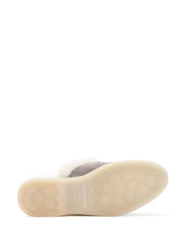 SCAROSSO Lucrezia Suede Mules - Grey