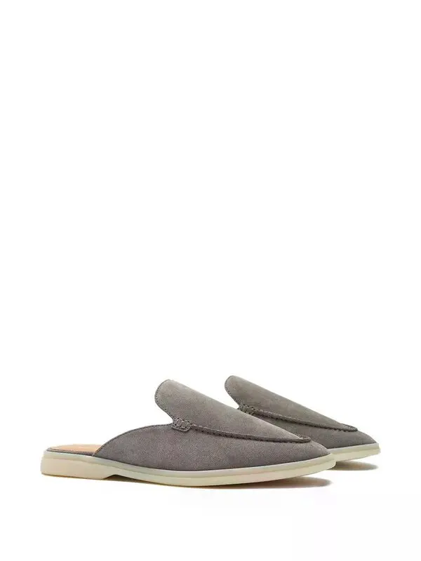 SCAROSSO Suede Slippers - Grey