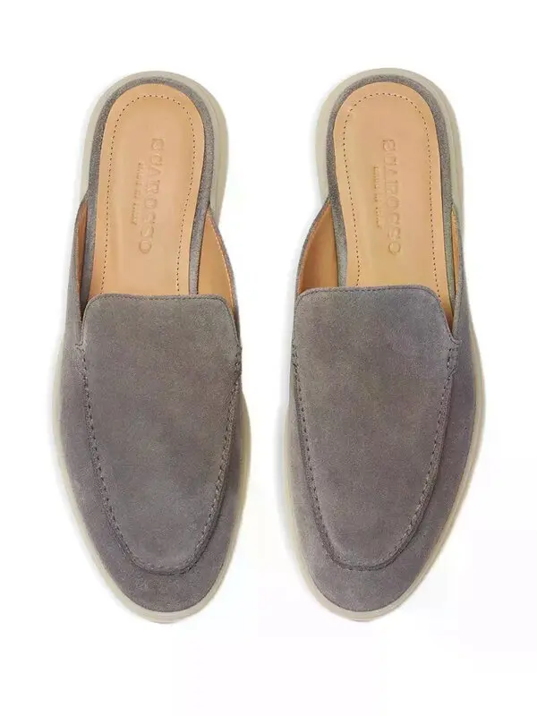 SCAROSSO Suede Slippers - Grey