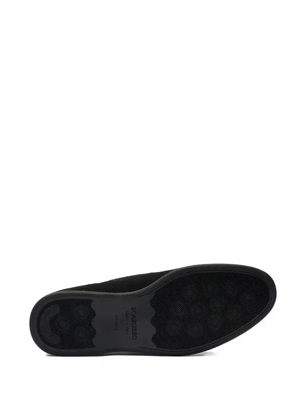 SCAROSSO Leonardo Suede Ankle Boots - Black