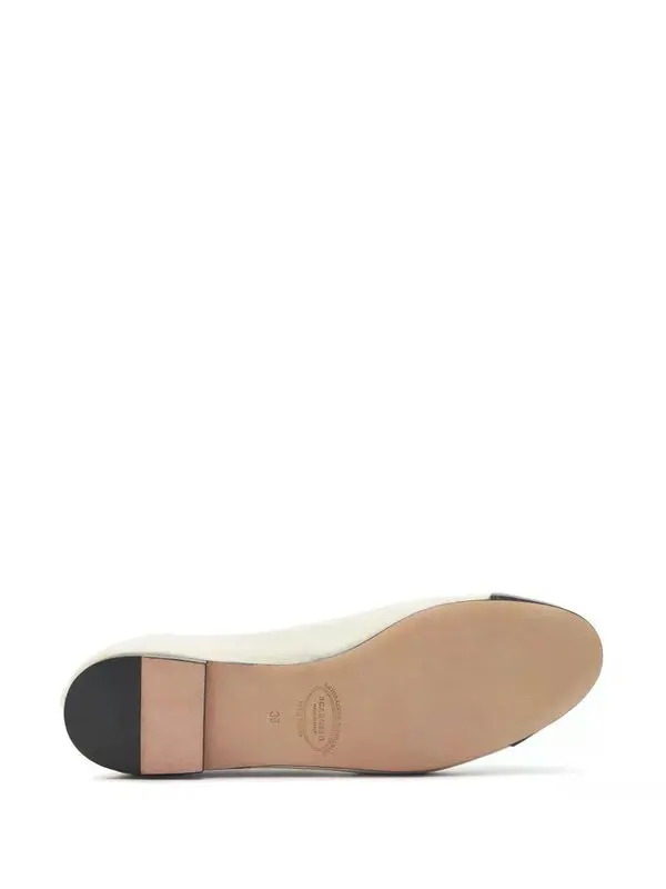 SCAROSSO Carla Leather Ballerinas - Neutrals