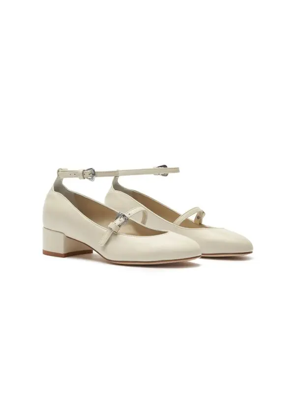 SCAROSSO 35mm June Pumps - White