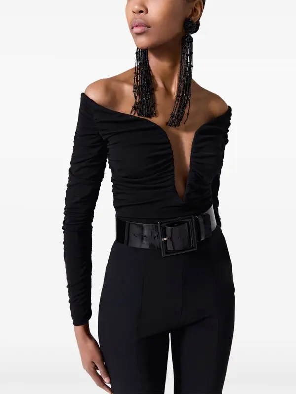 Carolina Herrera Ruched U-neck Top