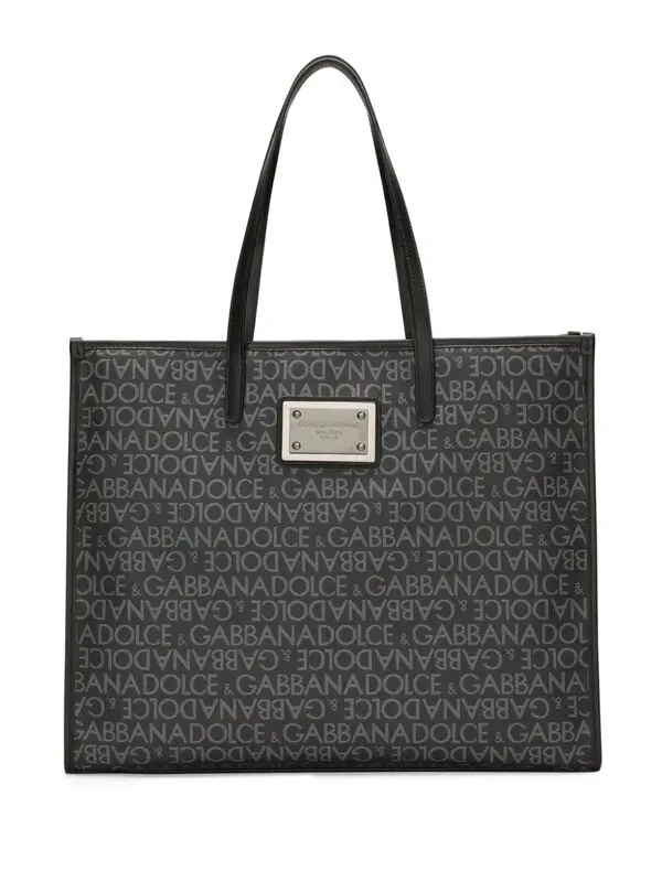 Dolce & Gabbana Logo-plaque Tote Bag - Black