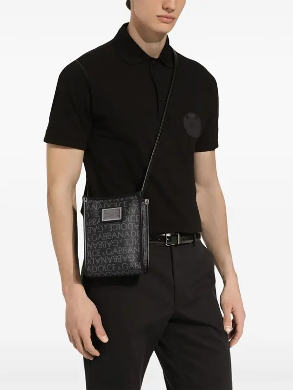 Dolce & Gabbana Printed Jacquard Messenger Bag