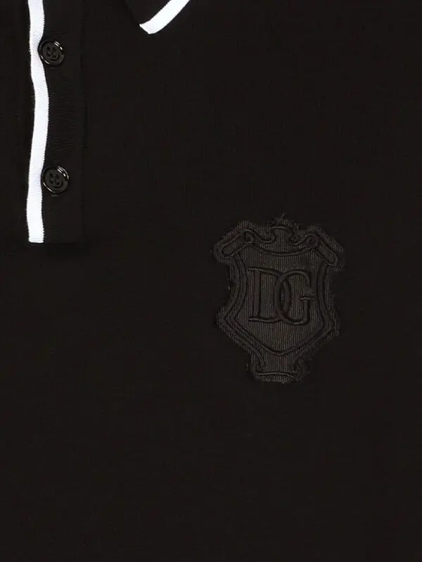 Dolce & Gabbana Logo-embroidered Cotton Polo Shirt