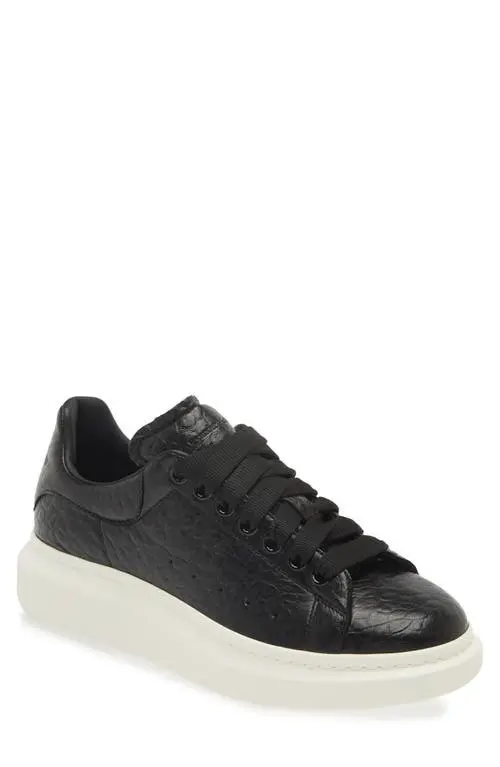 Alexander McQueen Grainy Leather Oversized Sneakers - 1000 Black