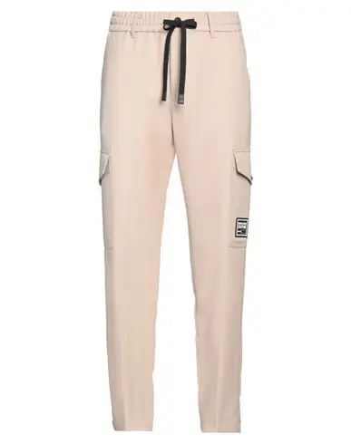 Versace Solid Color Straight Leg Pants - Beige