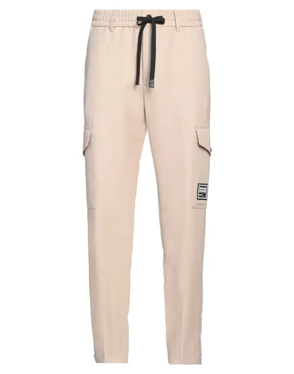 Versace Solid Color Straight Leg Pants - Beige