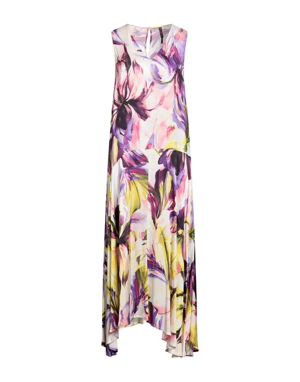 MANILA GRACE Midi Floral-print Dress