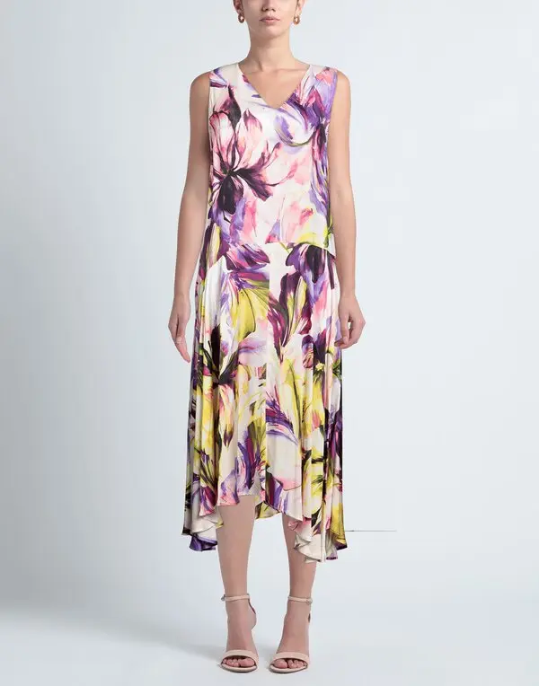MANILA GRACE Midi Floral-print Dress