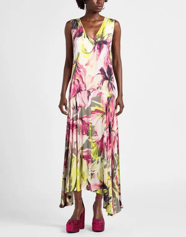 MANILA GRACE Midi Floral-print Dress
