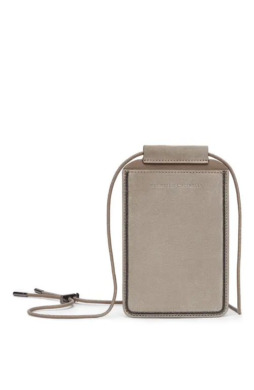 Brunello Cucinelli Suede Phone Bag