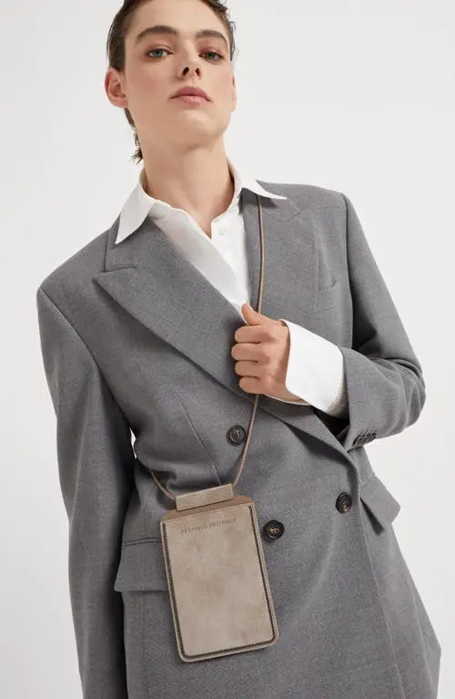 Brunello Cucinelli Suede Phone Bag