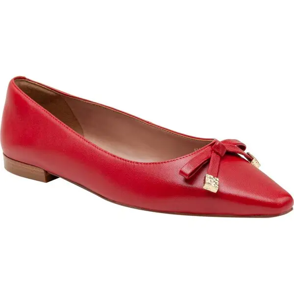 Linea Paolo Nicolis Leather Flats - Lipstick Red