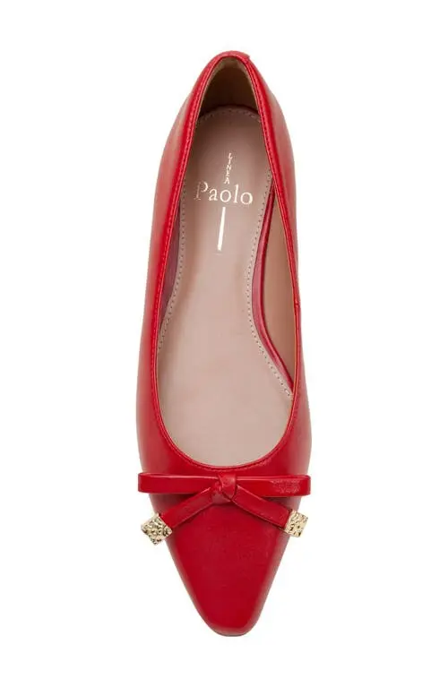 Linea Paolo Nicolis Leather Flats - Lipstick Red