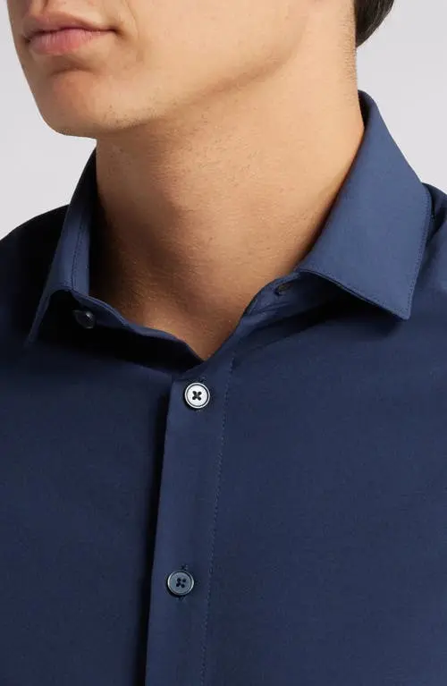 Mizzen+main Leeward Solid Blue Button-up Shirt