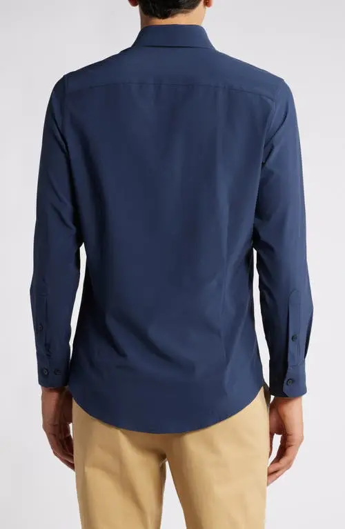 Mizzen+main Leeward Solid Blue Button-up Shirt